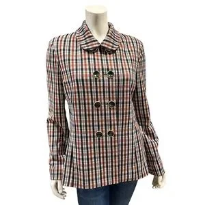 CAbi | Jackets & Coats | Cabi Jazzy Toffee Plaid Double Breasted Blazer ...